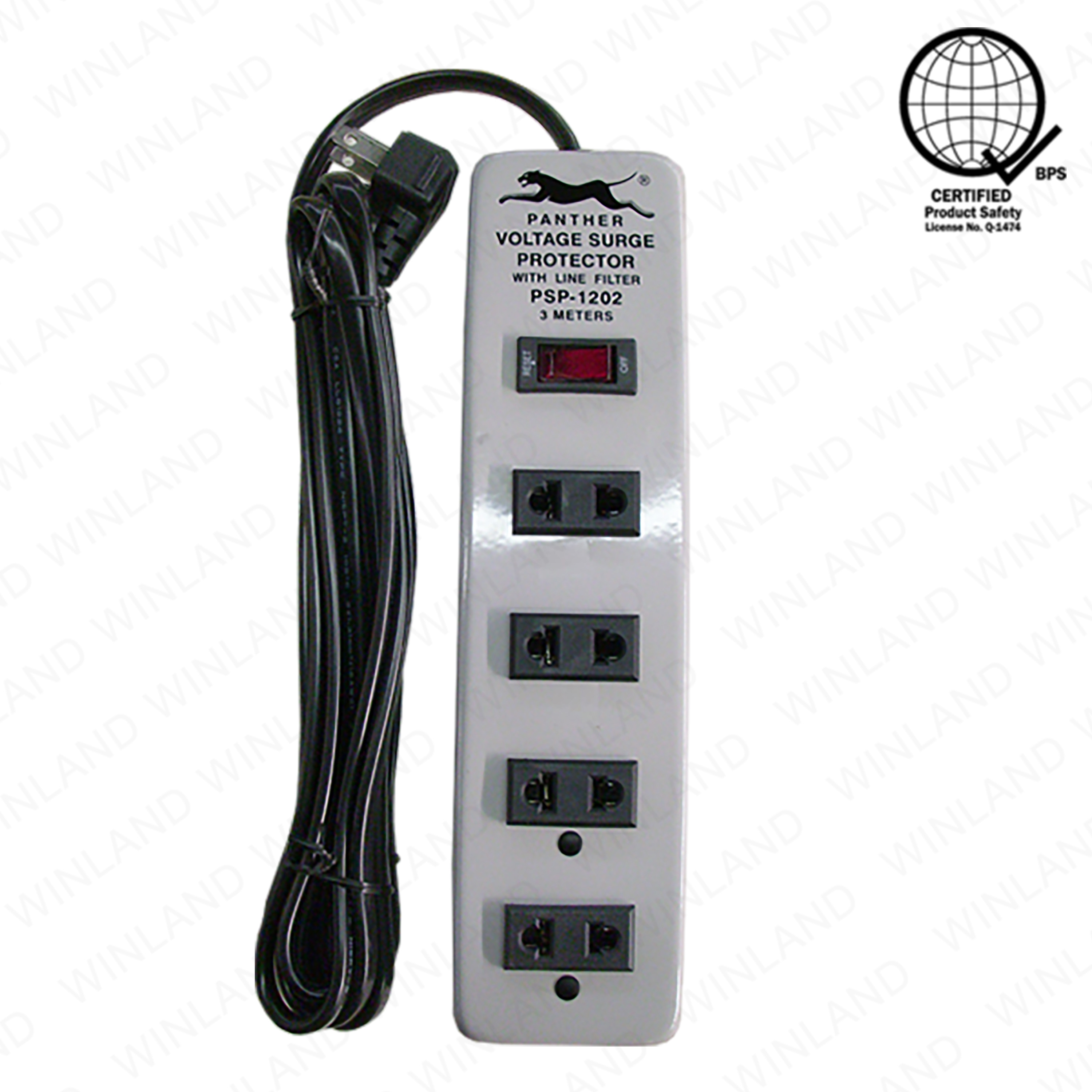 Panther by Winland Power Extension Cable Wire Cord Outlet with Voltage ...
