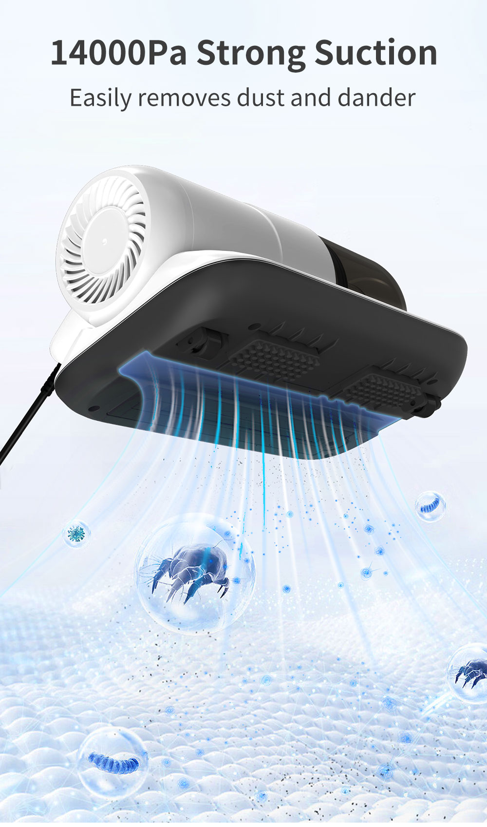 Simplus Dust Mite Vacuum Cleaner For Bed and Sofa With 3-Stage ...