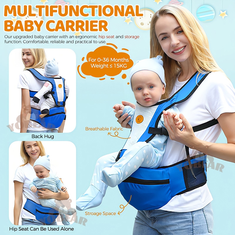 Baby Carrier For 0-36 Months Boy/Girl With Hip Seat For New Born ...