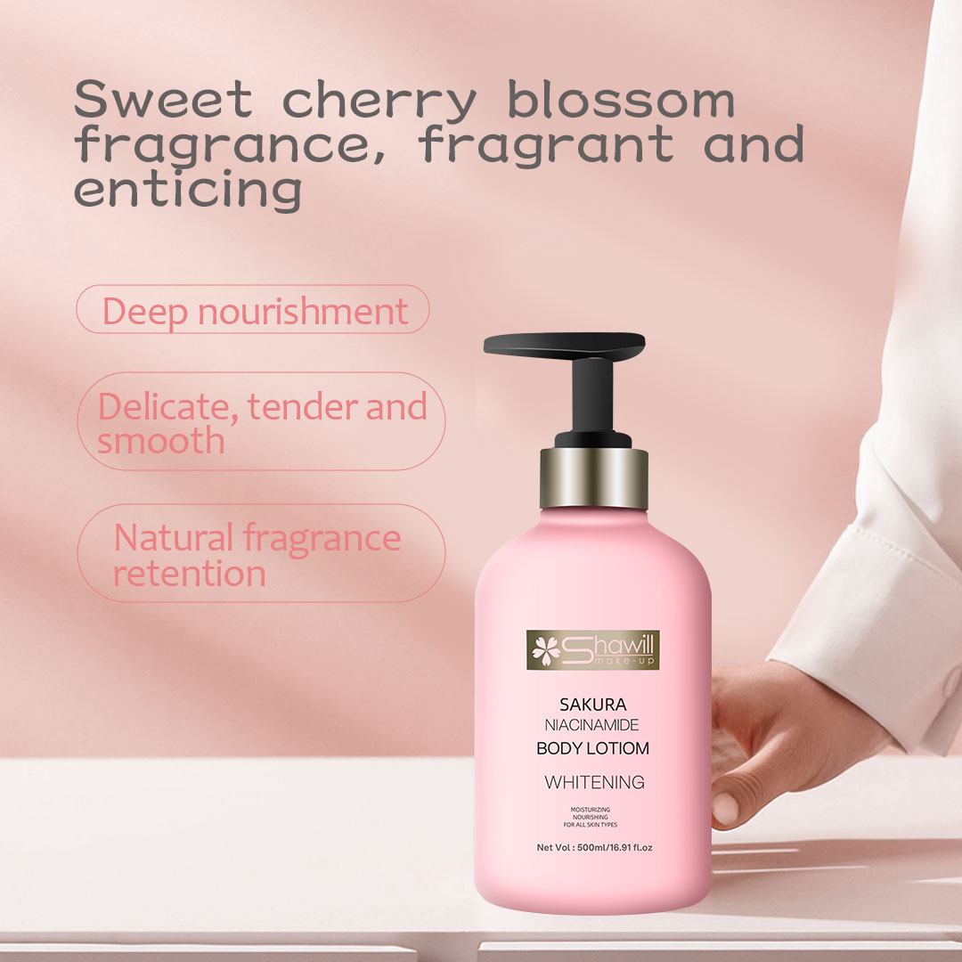 Shawill Sakura Shower Gel + Niacinamide Body Lotion+ Shampoo ...