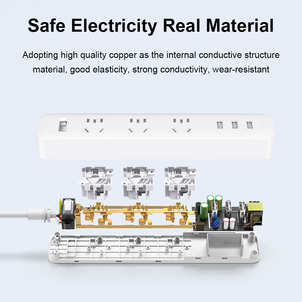 Xiaomi Mijia Power Strip 3 USB Ports 5V2A Smart Fast Charging Standard ...