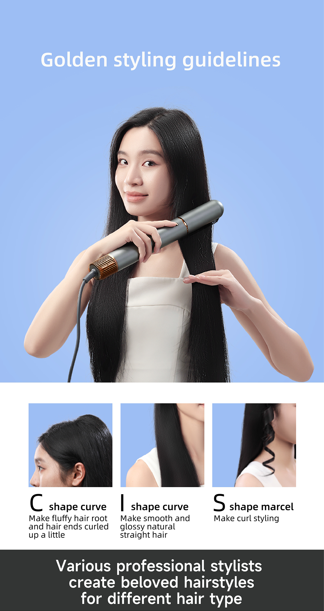 Fitz 5-in-1 Hair Styling Set Versatile Drying & Curling Smart ...