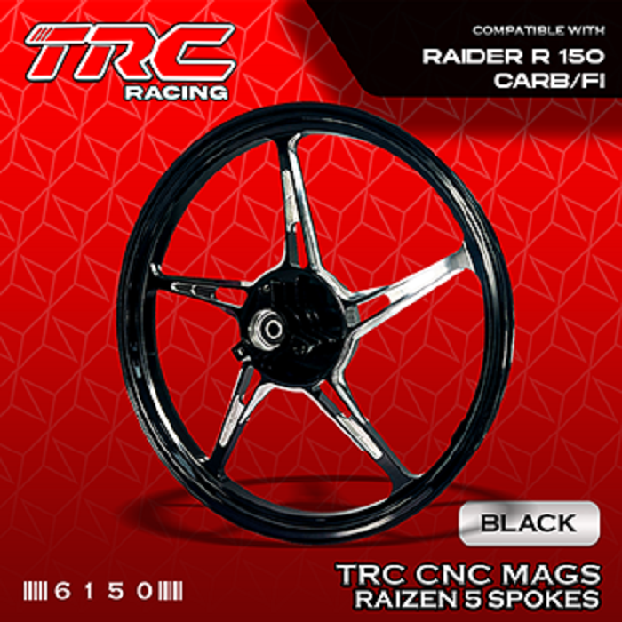 TRC CNC RAIZEN 5 SPOKES MAGS (1.6 x 1.6 x 17) FOR RAIDER R150 FI/CARB ...