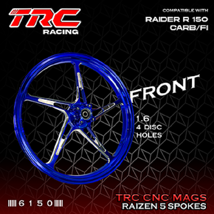 TRC CNC MAGS RAIZEN 5 SPOKES (1.6 x 1.6 x 17) FOR RAIDER R150 FI/CARB ...