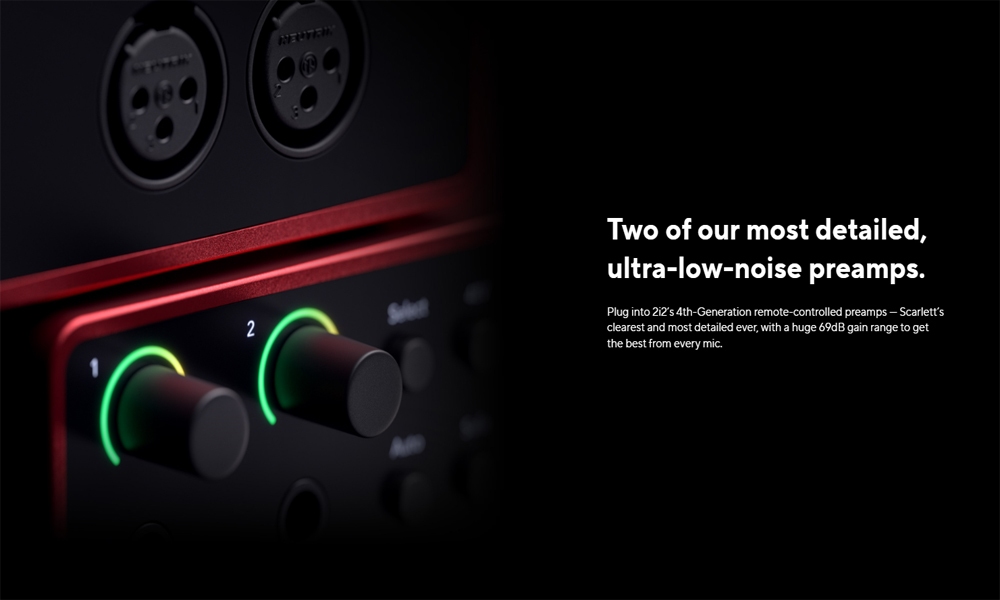 Focusrite Scarlett 2i2 4th Gen USB Audio Interface with 2 in / 2 Out ...