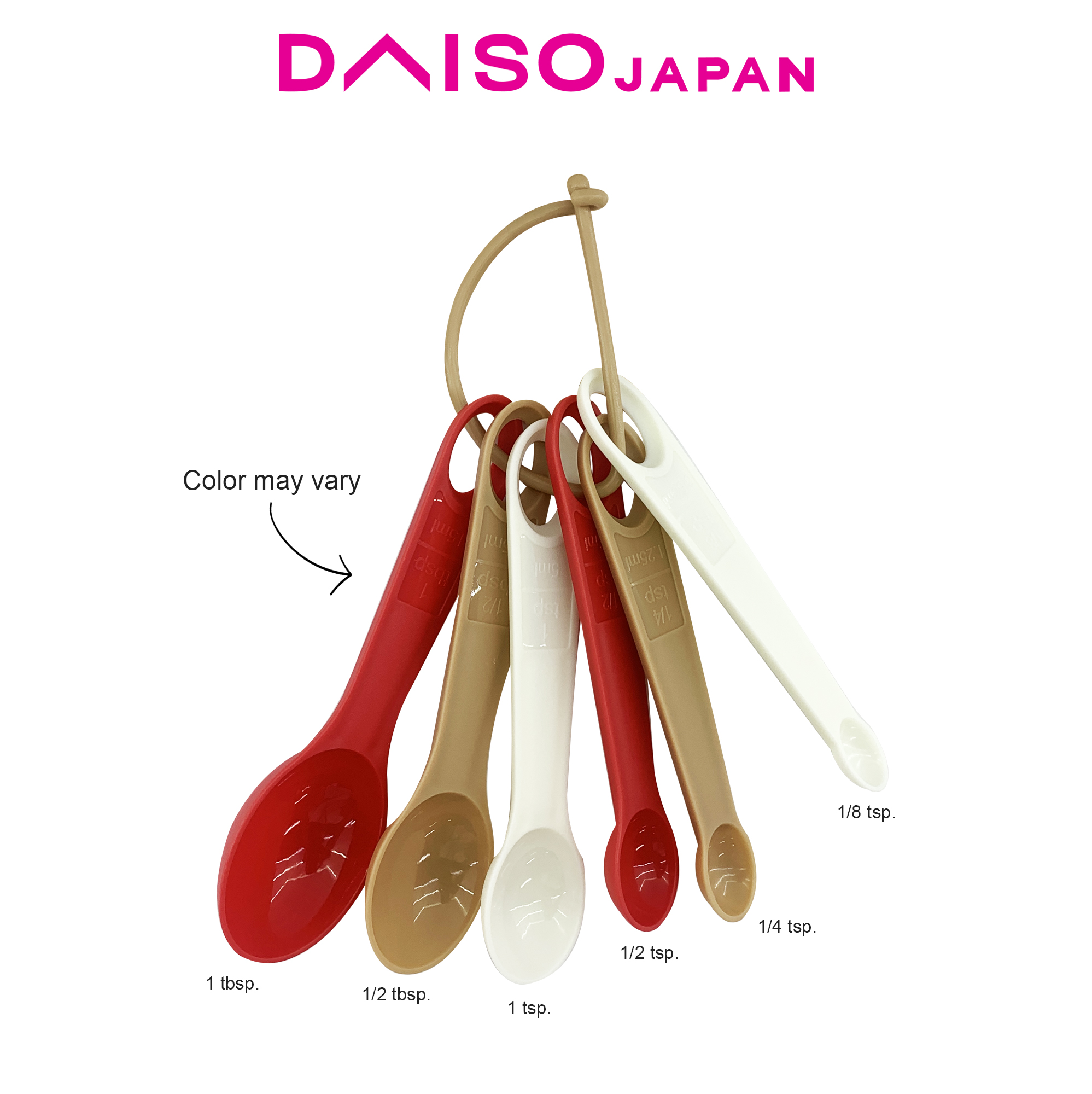 Daiso 3-Color Measuring Spoons (6 pieces) | Shopee Philippines