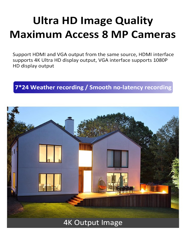 Hikvision CCTV 4K NVR Face Detection H.265 Motion Detect Video Recorder ...