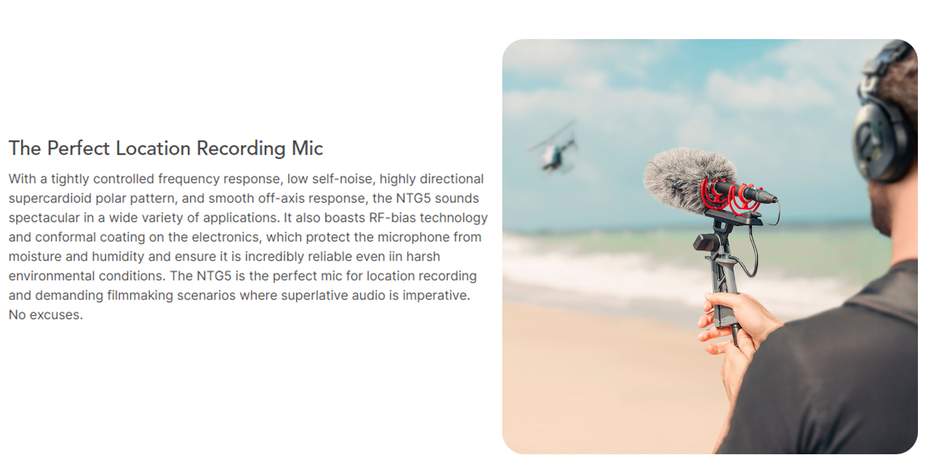 Rode NTG5 Broadcast Grade Shotgun Microphone Kit Supercardioid ...