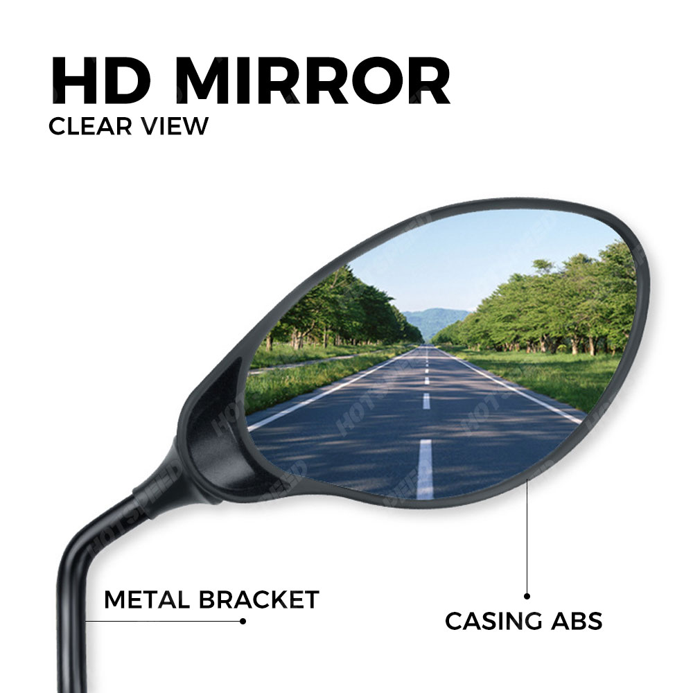 HOTSPEED Side Mirror for Motorcycle YAMAHA Y125ZR H2C Clear Lens No ...