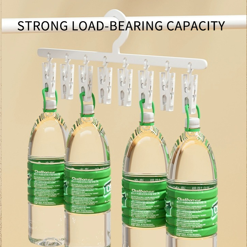 Clothes Hanger With 8Clips Space Saving Durable Clothes Hanger Hook ...