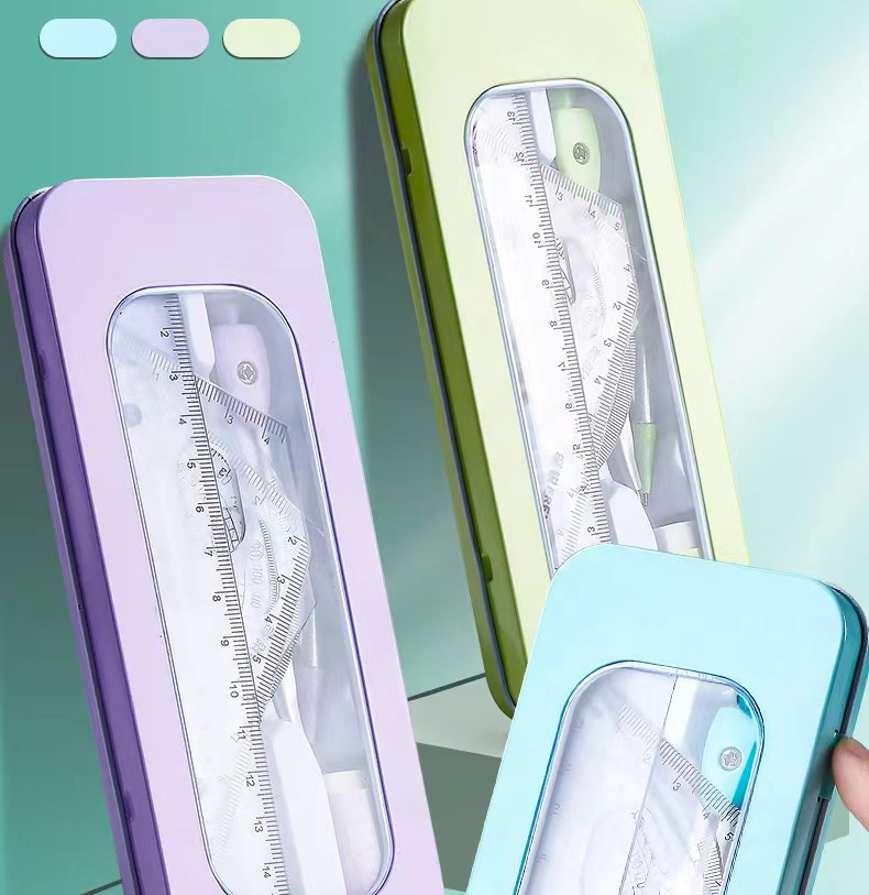 Math Geometry Kit Multi Functional Drawing Compasses 7PCS School ...