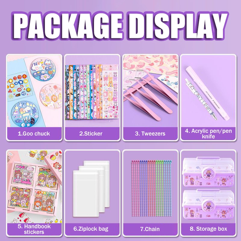 Guka Set Box Guka Sticker Tool Set Child Gift Pack Accessories Goo Card ...