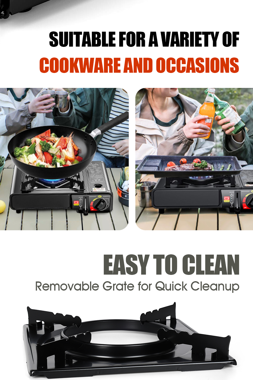 Portable Butane Gas Stove Mini Camping Outdoor Picnic Barbecue Safe ...