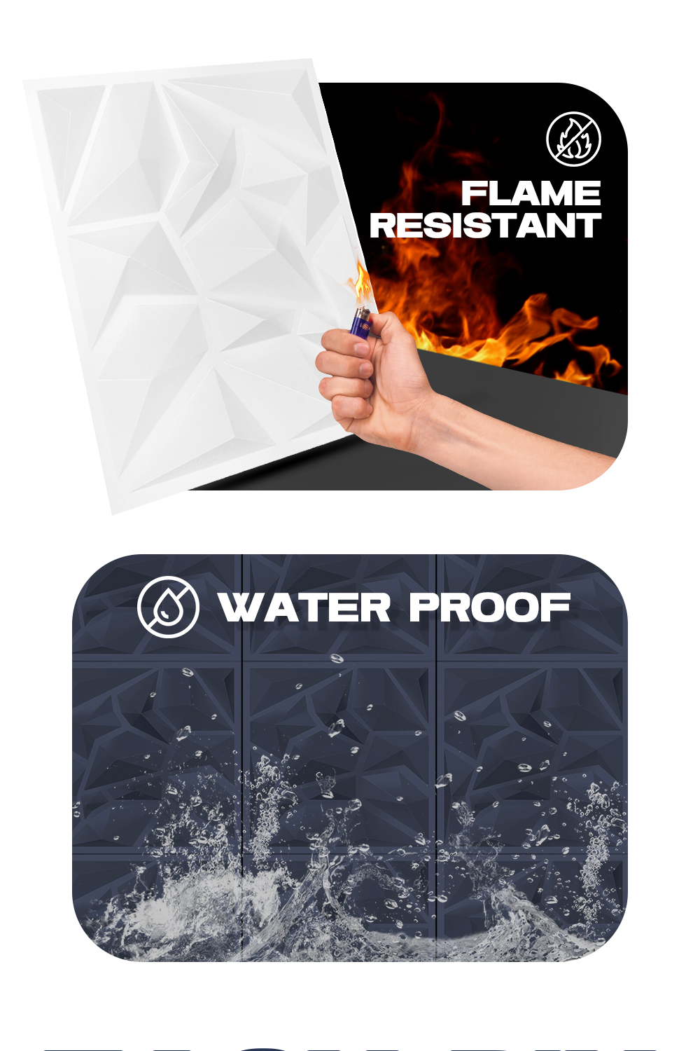 Pvc Wall Panel 3D Wallpaper Wall Design decor Home Living Room ...