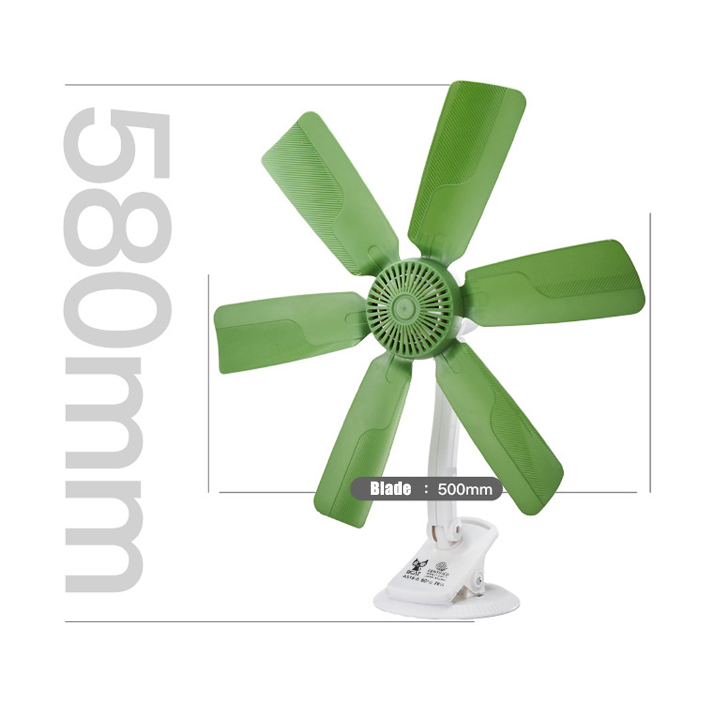 SYCAT-A519-6 Blade Big Clip Fan Round Chassis Clip Fan Desk Fan 6 Blade ...