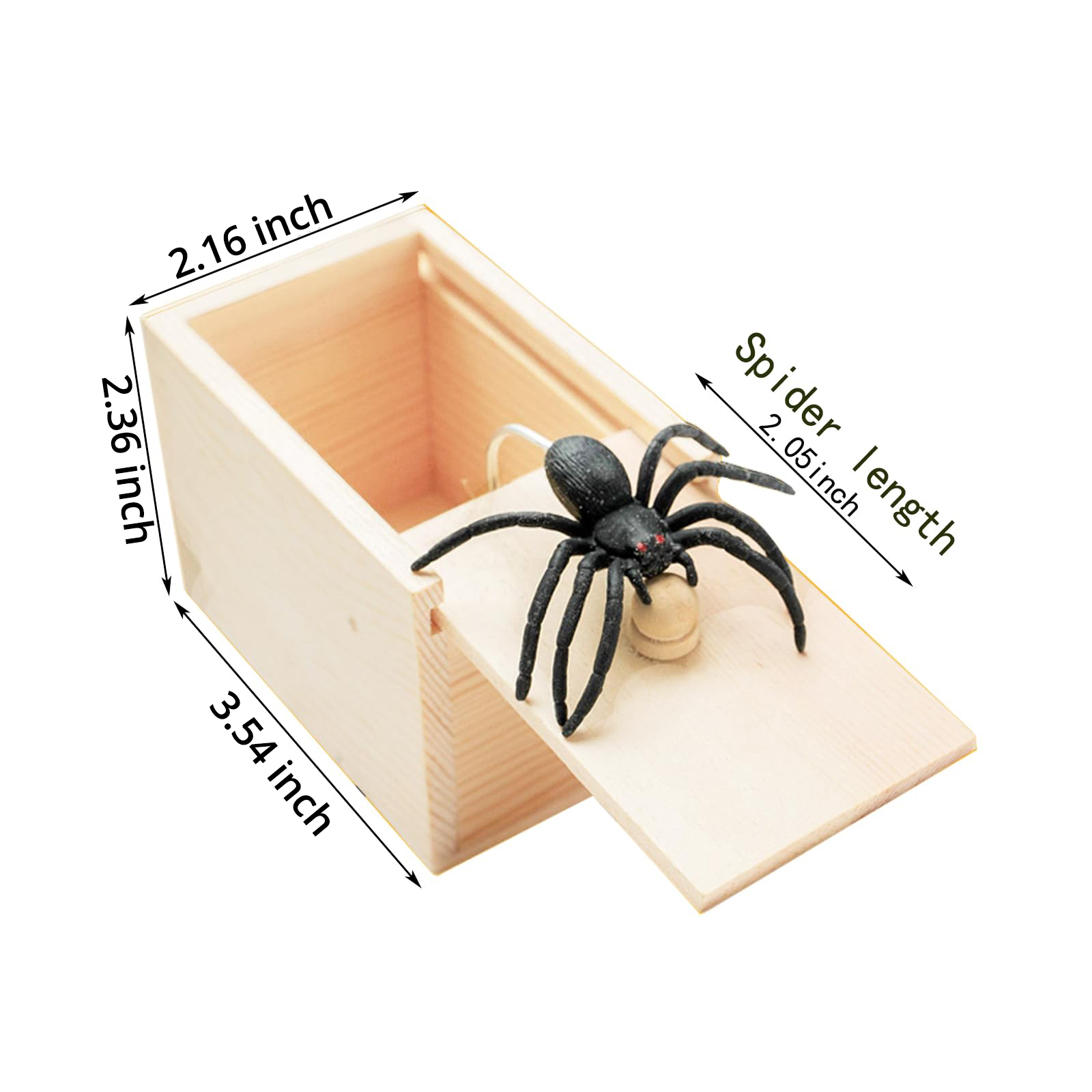 Spider Scare Prank Box Rubber Spider Scary Box Prank Jump Out Spider ...