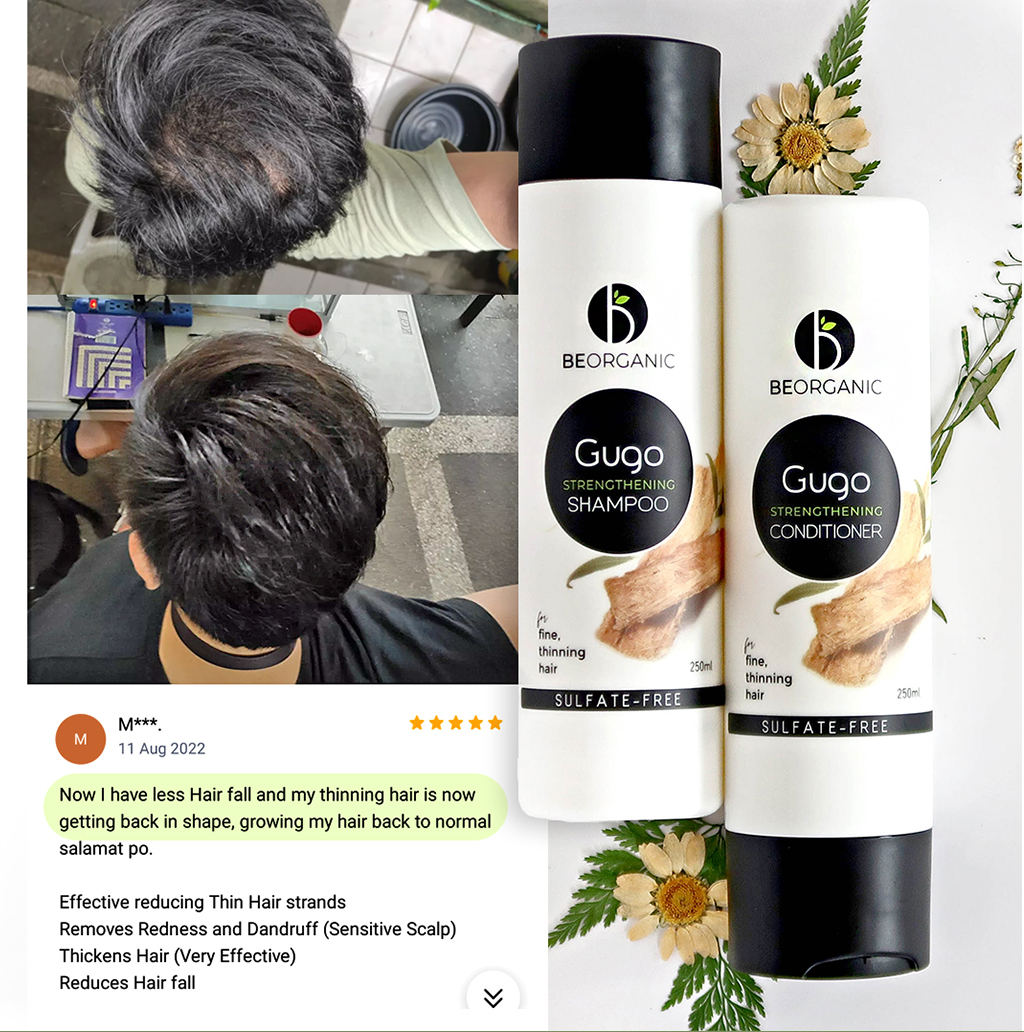 Be Organic Gugo Shampoo + Conditioner 250ml SET | Shopee Philippines