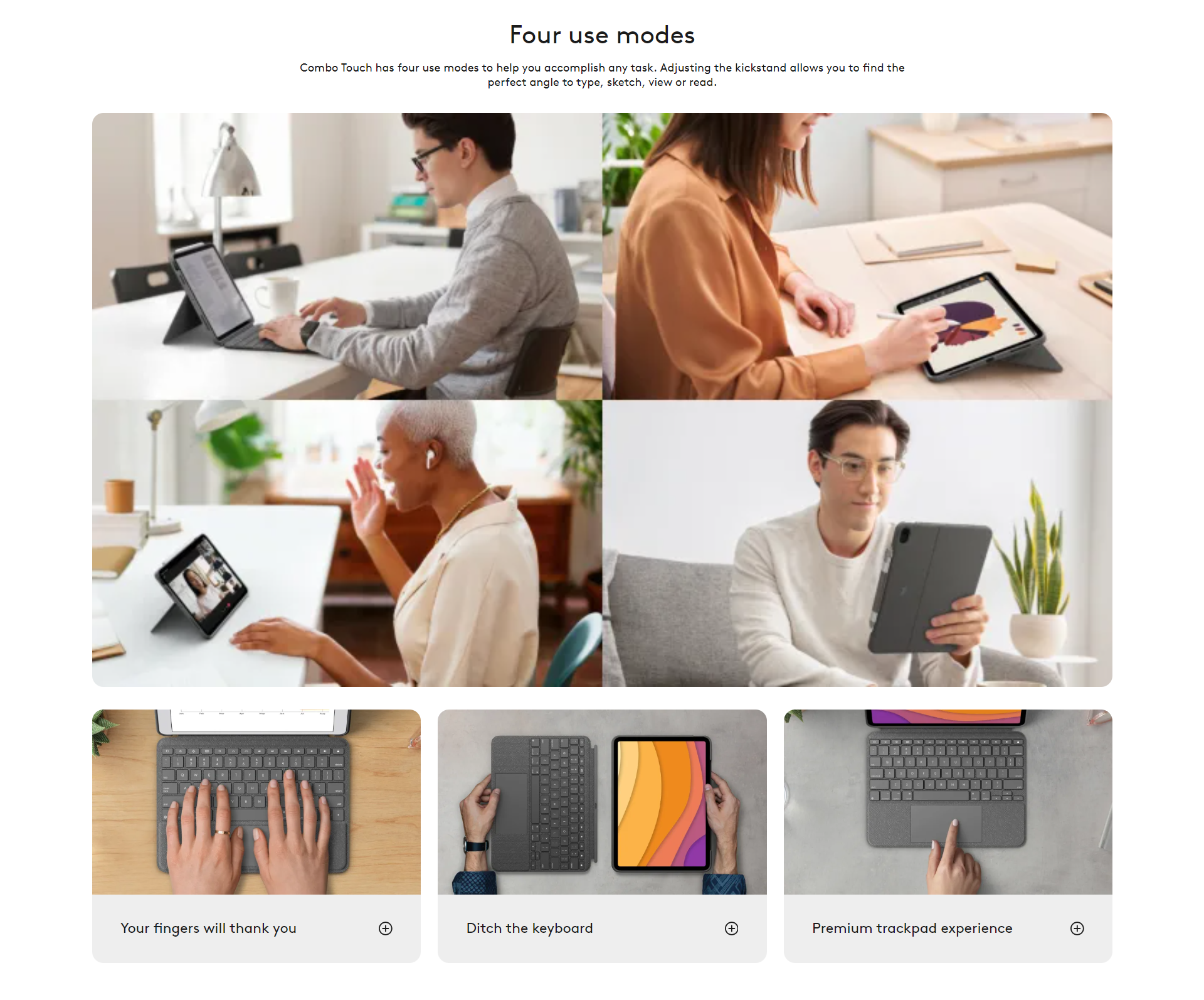 Logitech Combo Touch for iPad Air 11-inch M2 M3 Detachable iPad ...