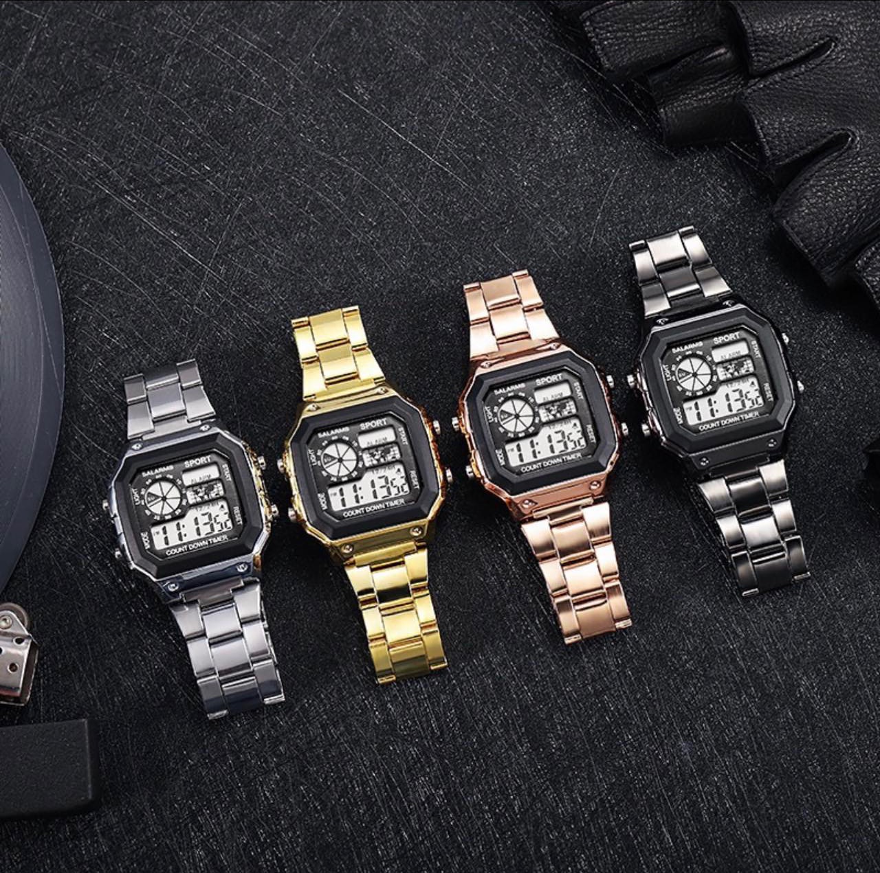 New Modern Japan Vintage Style Men's Unisex Watch Relo Led Light ...