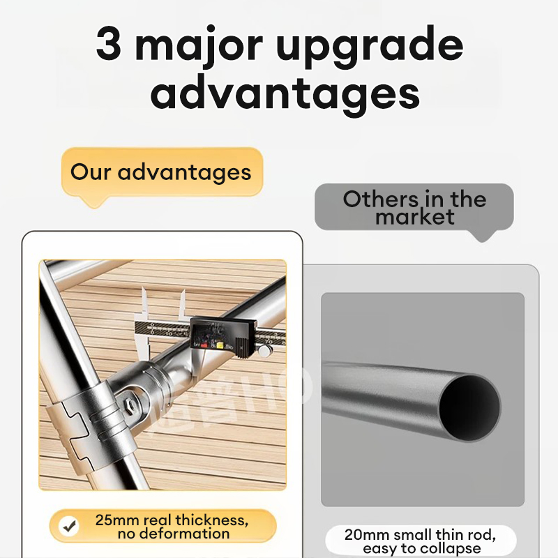 Sampayan Stainless Clothes Rack Heavy Duty Foldable Hanging Rack ...