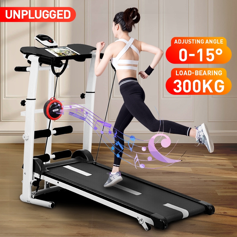 Free Shipping Manual Treadmill LED multi-functional treadmill home ...