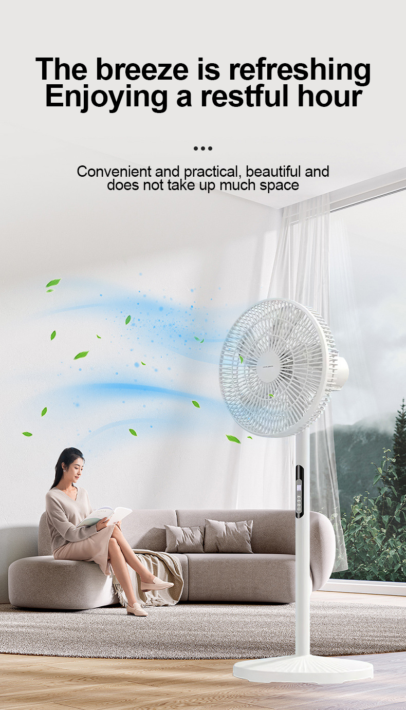 Electric fan floor fan remote control timing 8 wind speed 16 inches ...