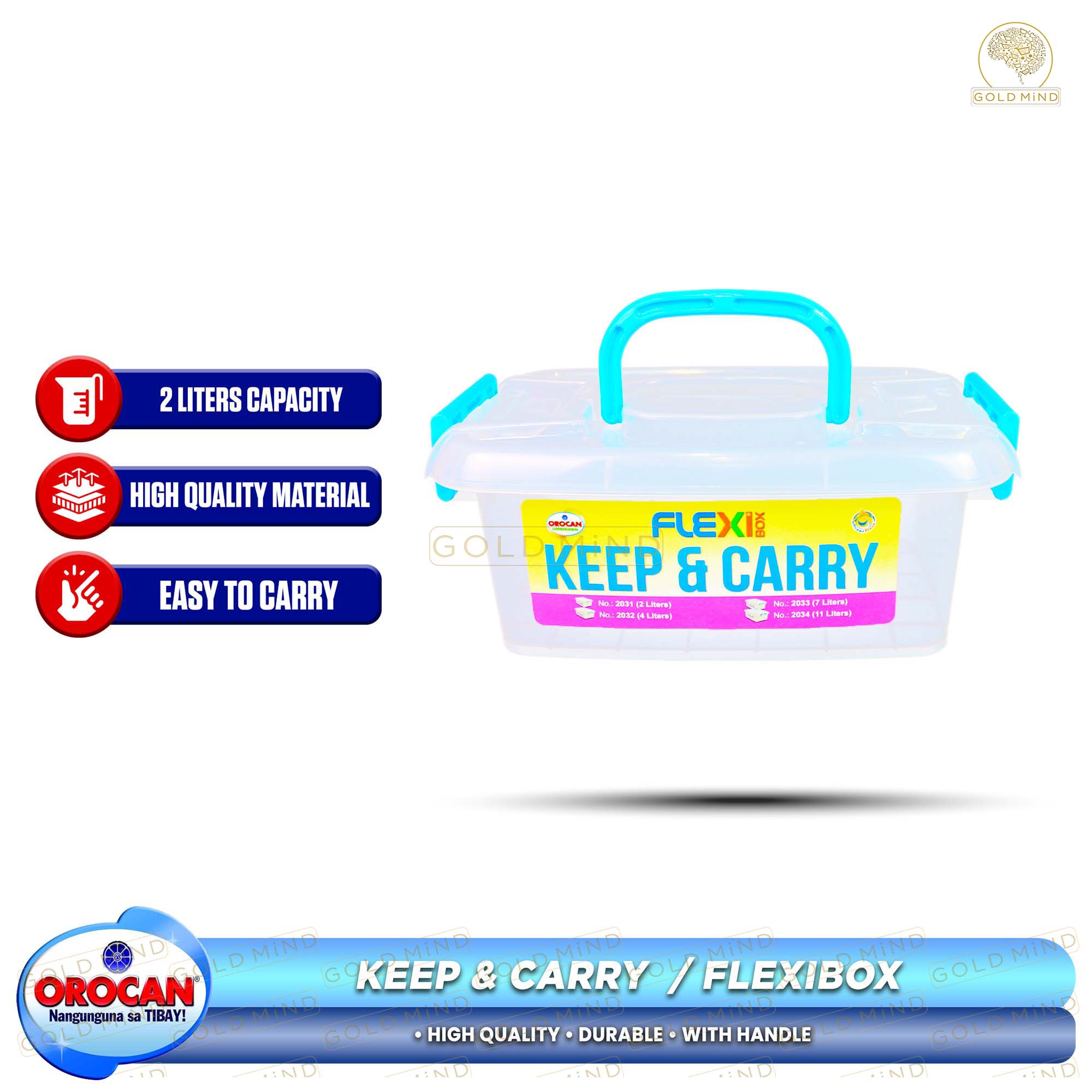 Orocan Flexibox Keep and Carry with Cover 7 | 4 | 2 LITERS | Shopee ...