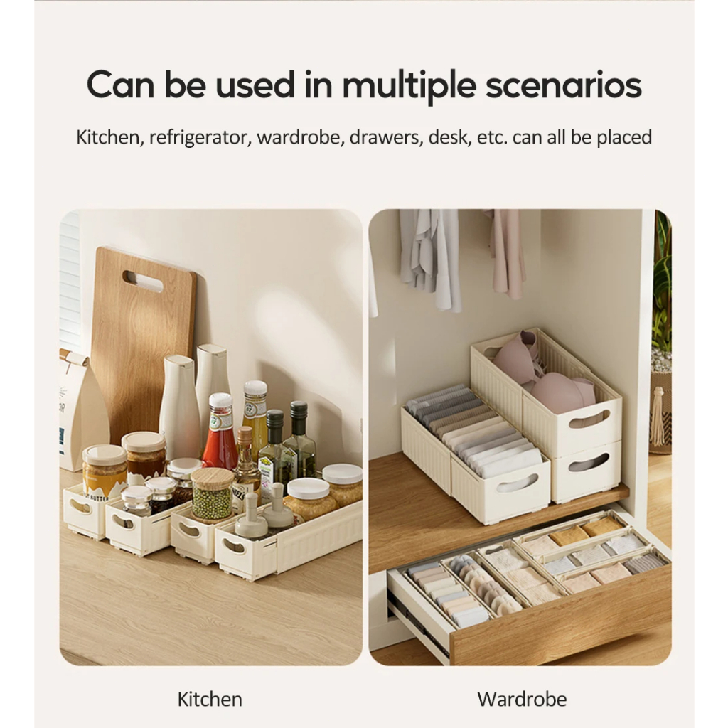 Retractable Extended Storage Box Plastic Drawer Clothing Cabinet ...