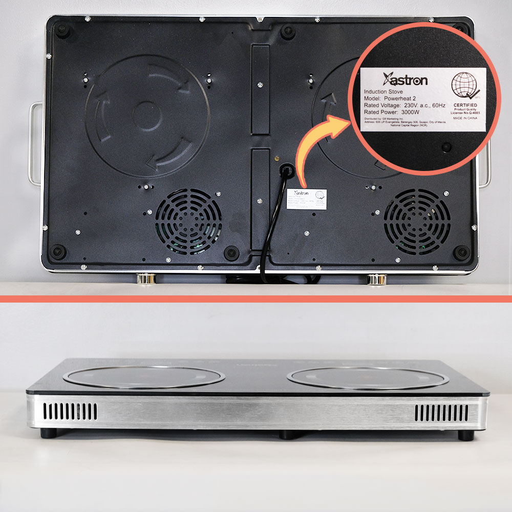 Astron POWERHEAT2 Double-Burner Infrared Ceramic Induction Stove ...