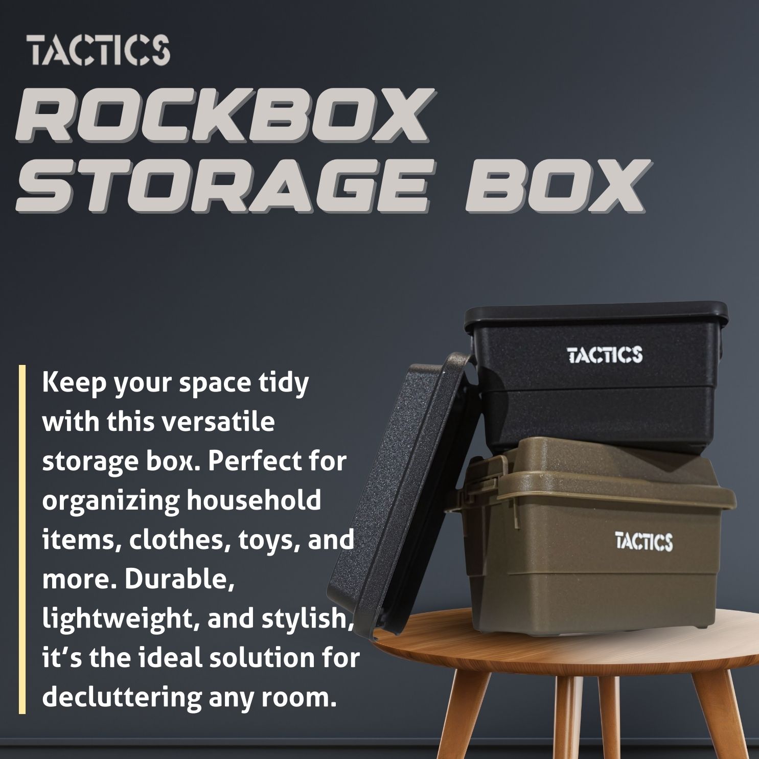 Tactics Rockbox Desktop Storage Box Travel (50L/65L) Collection ...