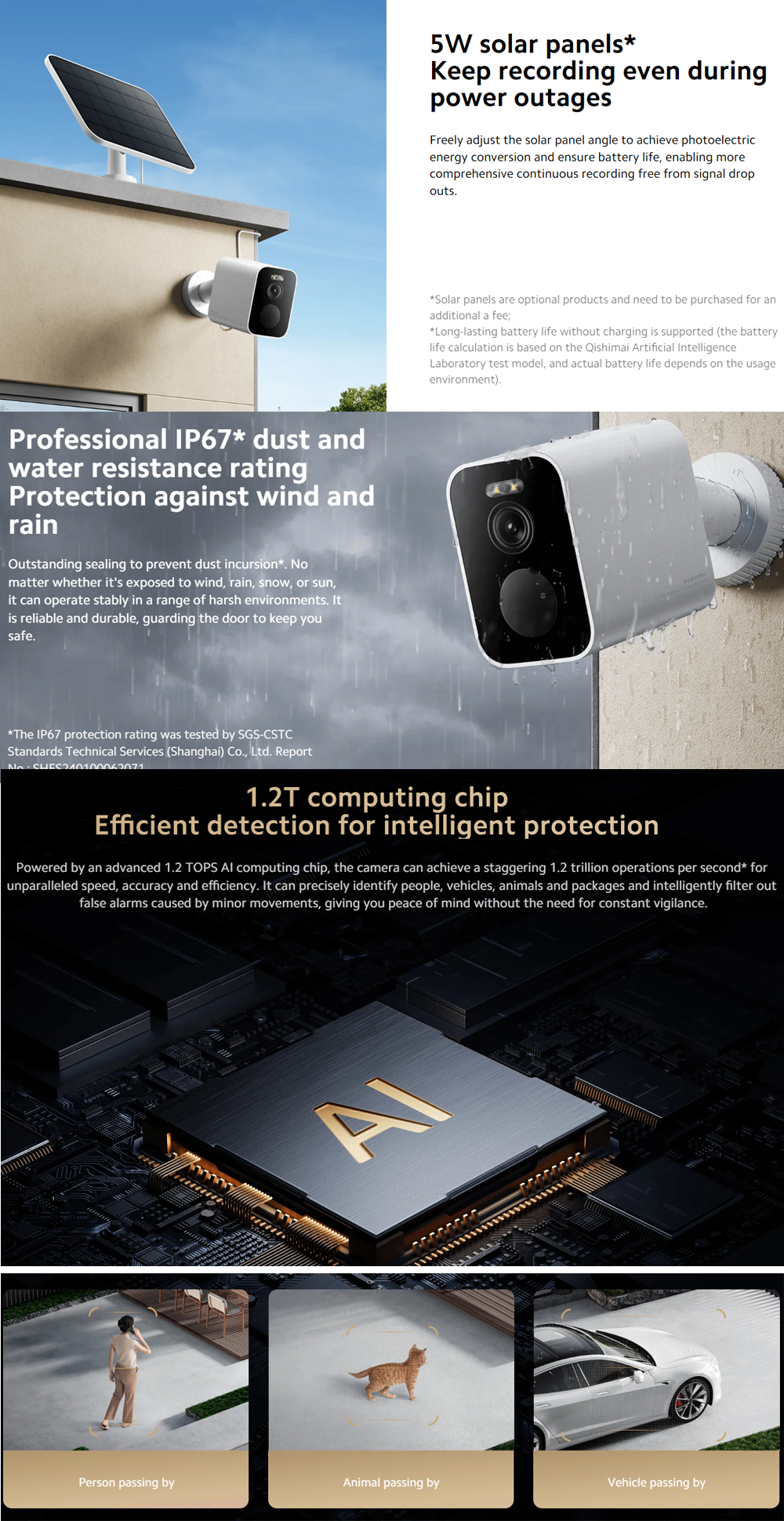 Xiaomi Outdoor Camera BW500 IP67 Internal Storage Capacity 8GB 1080p ...