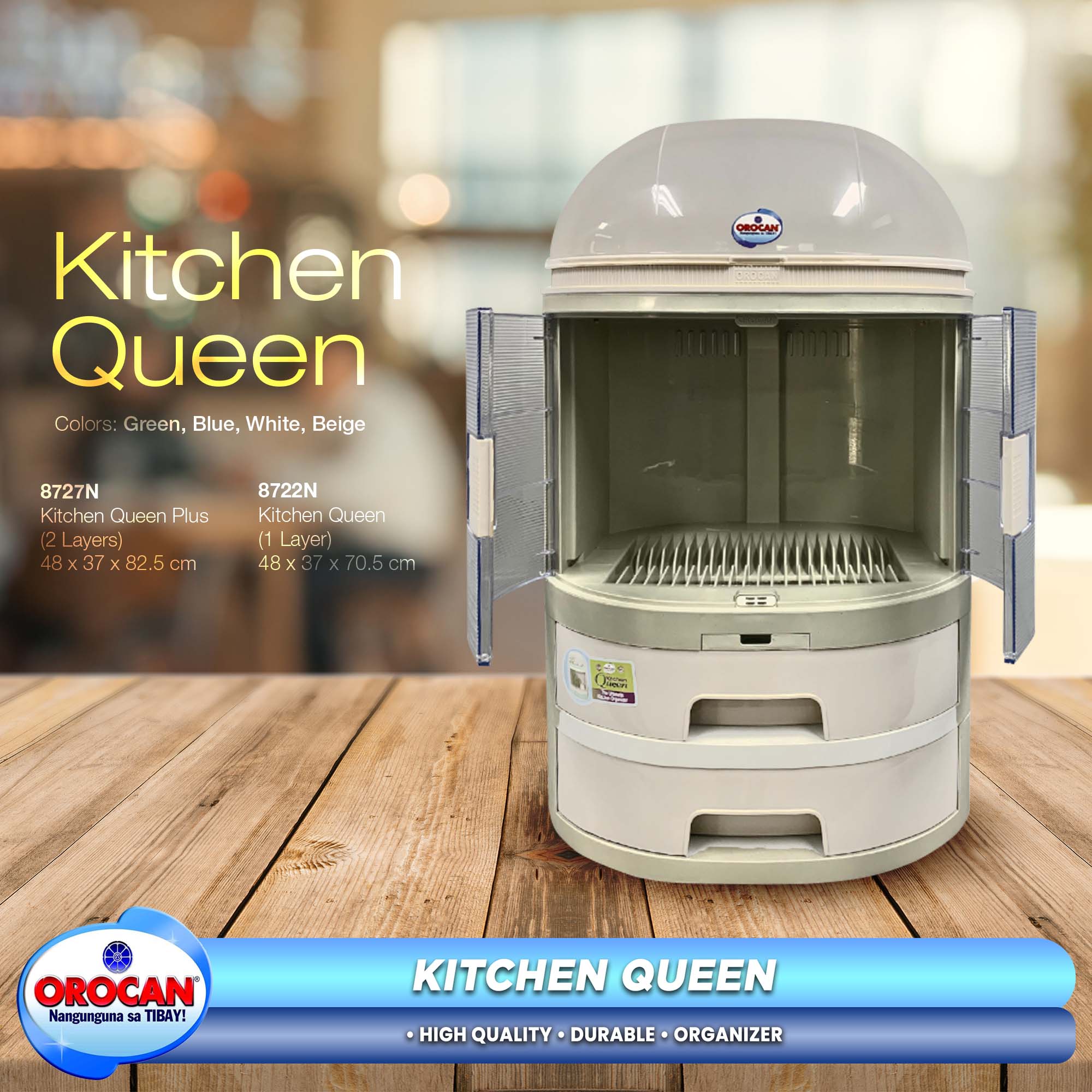 Orocan Dish Rack Cabinet, Dish Drainer, Dish Organizer 2 Layers Lagayan ...