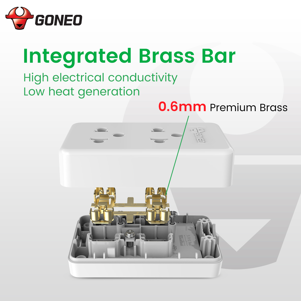 GONEO 2 Gang Wall Socket 2500w W0200 Surface Type Double Triple ...
