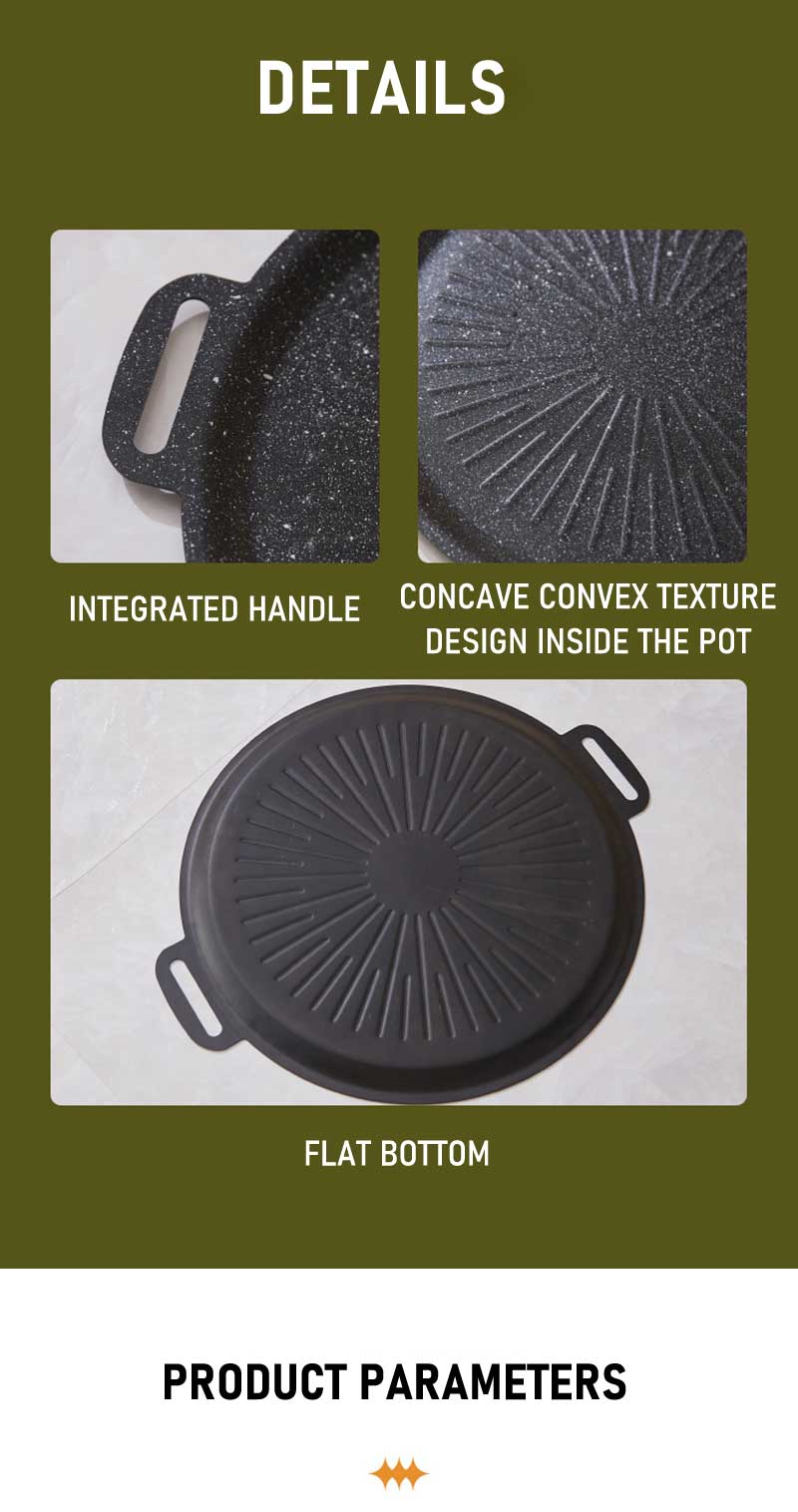 KANAZAWA BBQ Griddle Grill Pan 32/34CM Suitable For Induction Cooker ...