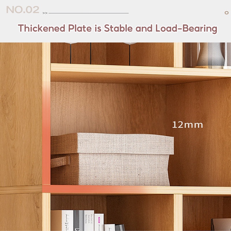 Solid Wood Display Cabinet Storage Cabinet Wooden Book Cabinet Bookcase ...