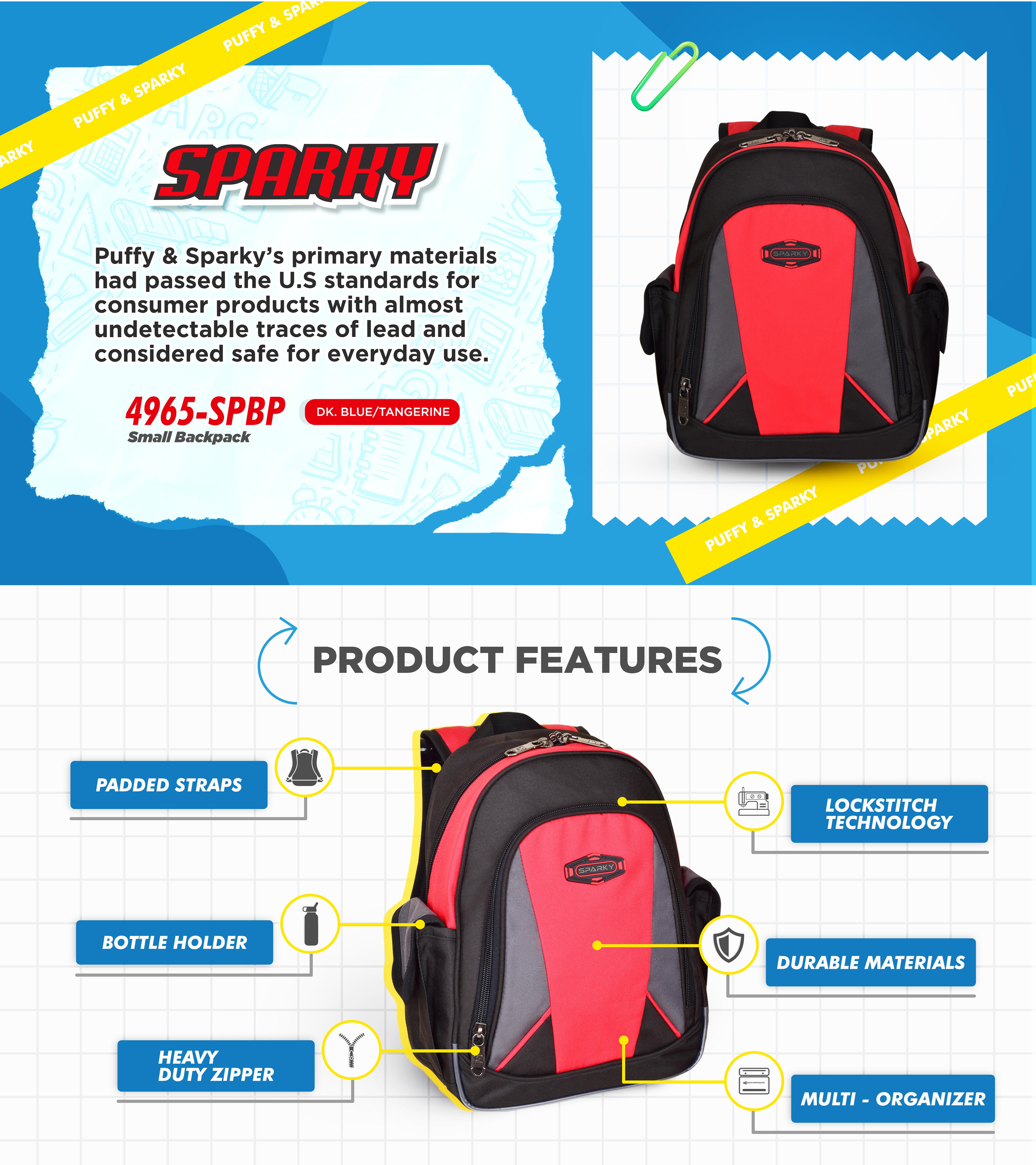 Sparky 4965 Small Backpack | Shopee Philippines