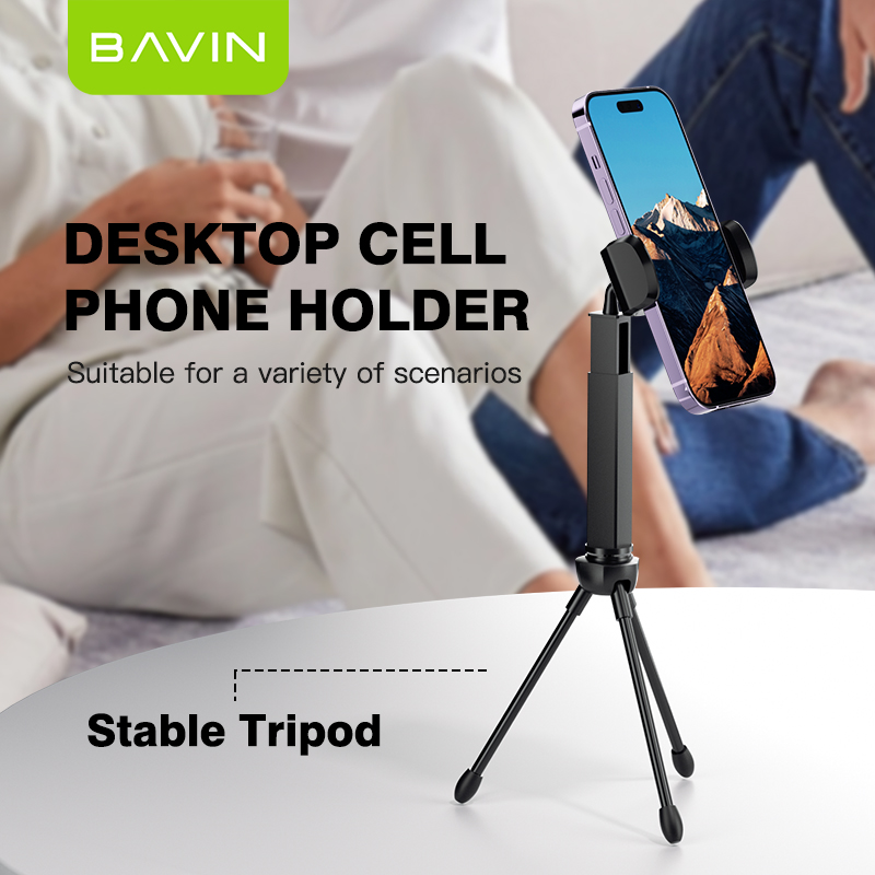 BAVIN B8 Phone Tripod Adjustable Angle Tripod Foldable Stable Phone ...
