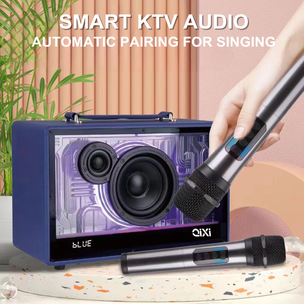 Sk-2060 Rgb Enhanced Bass Sound Bluetooth Karaoke Speaker With Dual ...