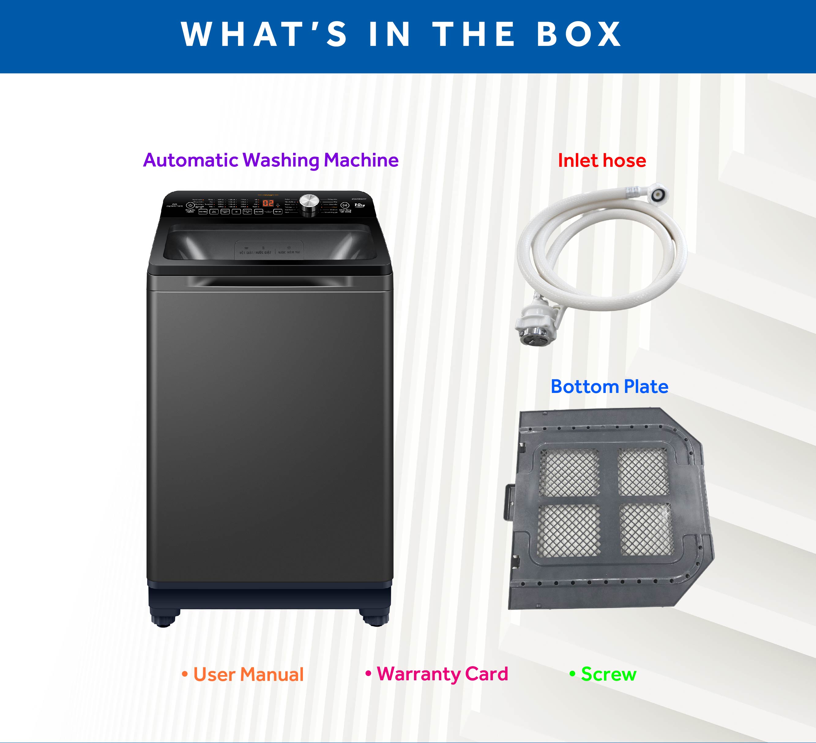 Haier HWM100-B1678B 10 Kg Silent Wash Fully Automatic Inverter Top Load ...