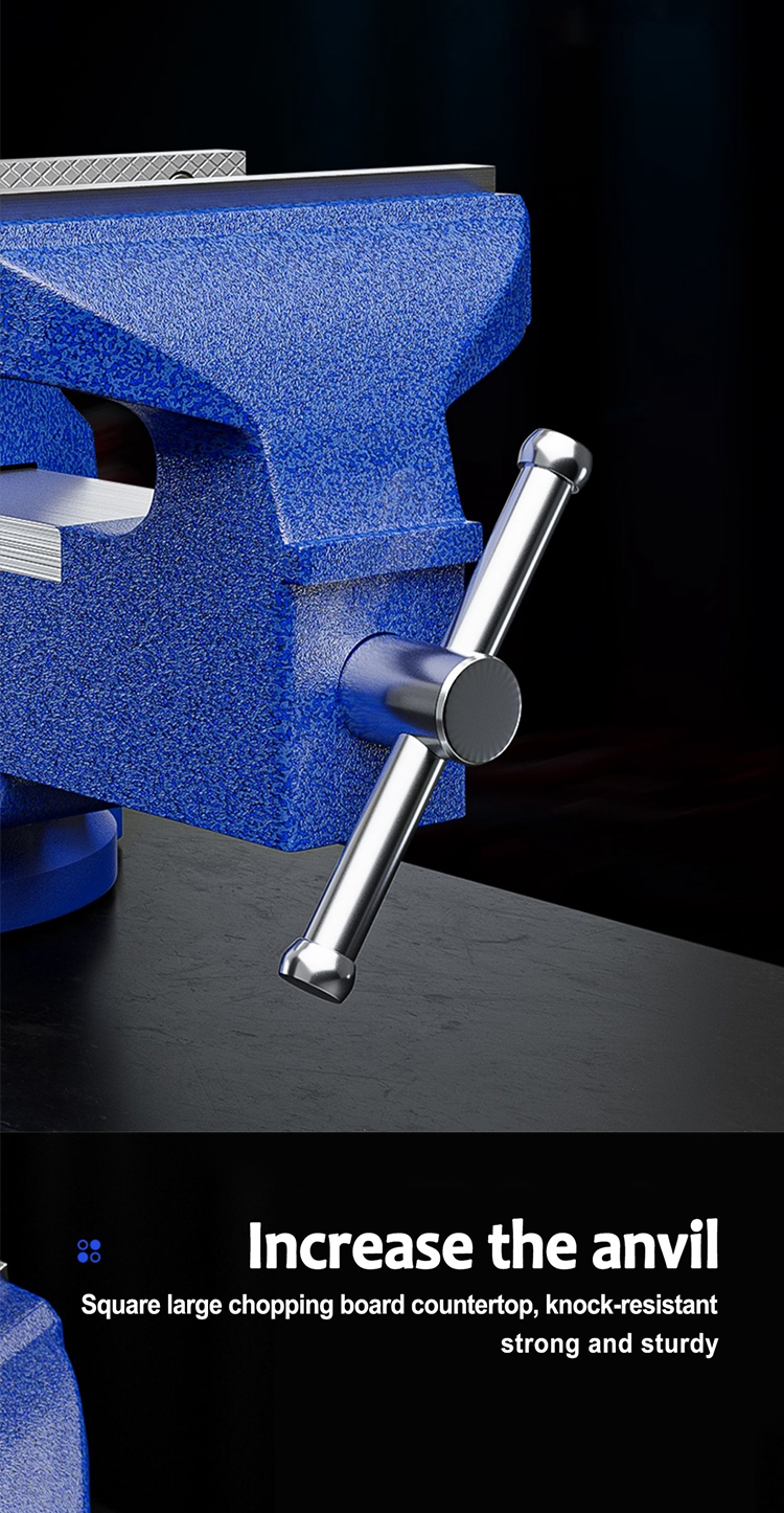 Heavy Duty Bench Vise Clamp 360° Rotating Cast Iron Bench Vise With ...