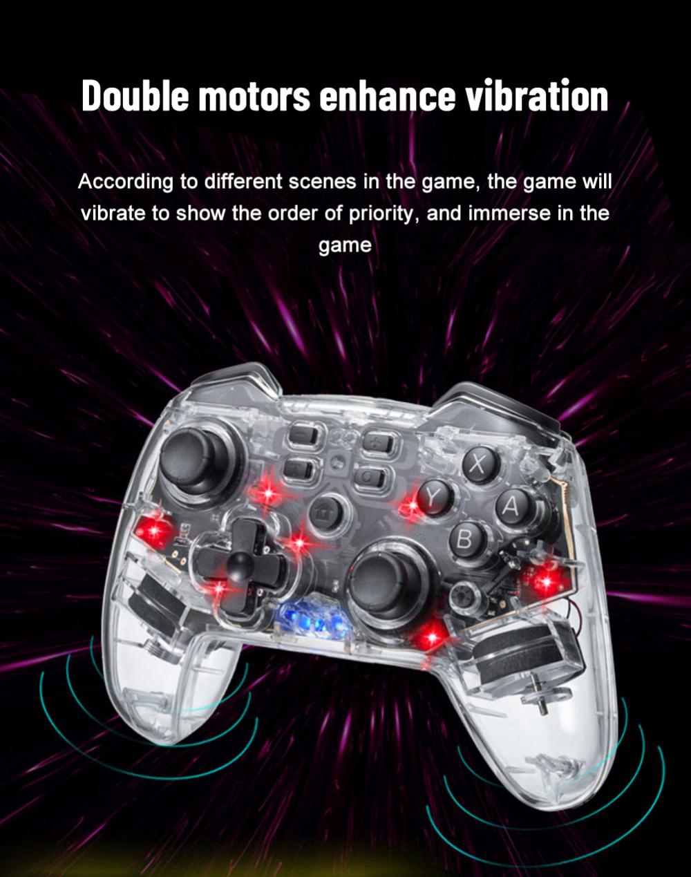 T23 Max Wireless Game Controller For Nintendo Switch With Turbo, Vibration And Mapping Button ...