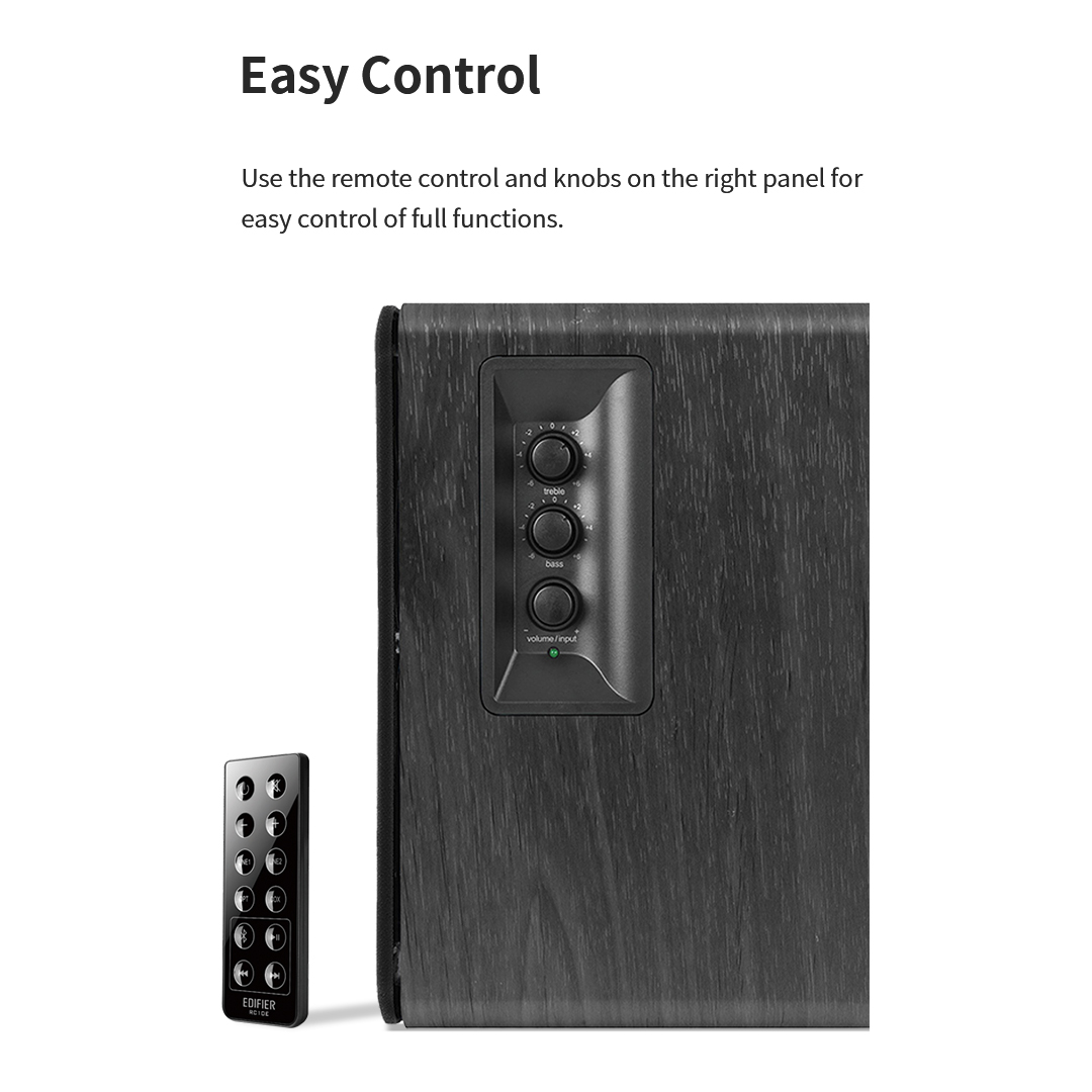 Edifier R1280DB Powered Bluetooth Bookshelf Speakers - Optical Input - Wireless Studio Monitors ...