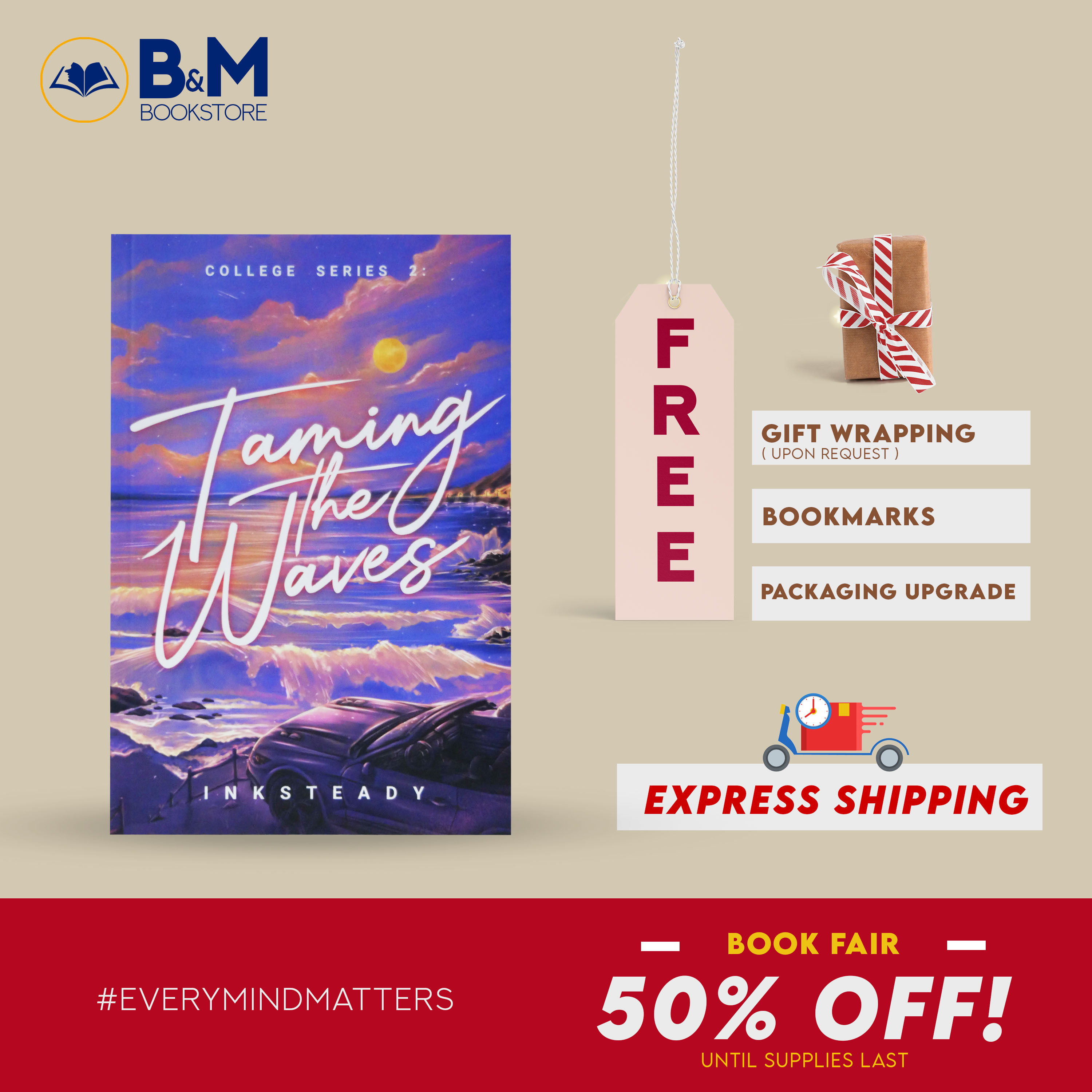 Taming The Waves by inksteady Fiction Book (Bulky & Cream) Paperback ...