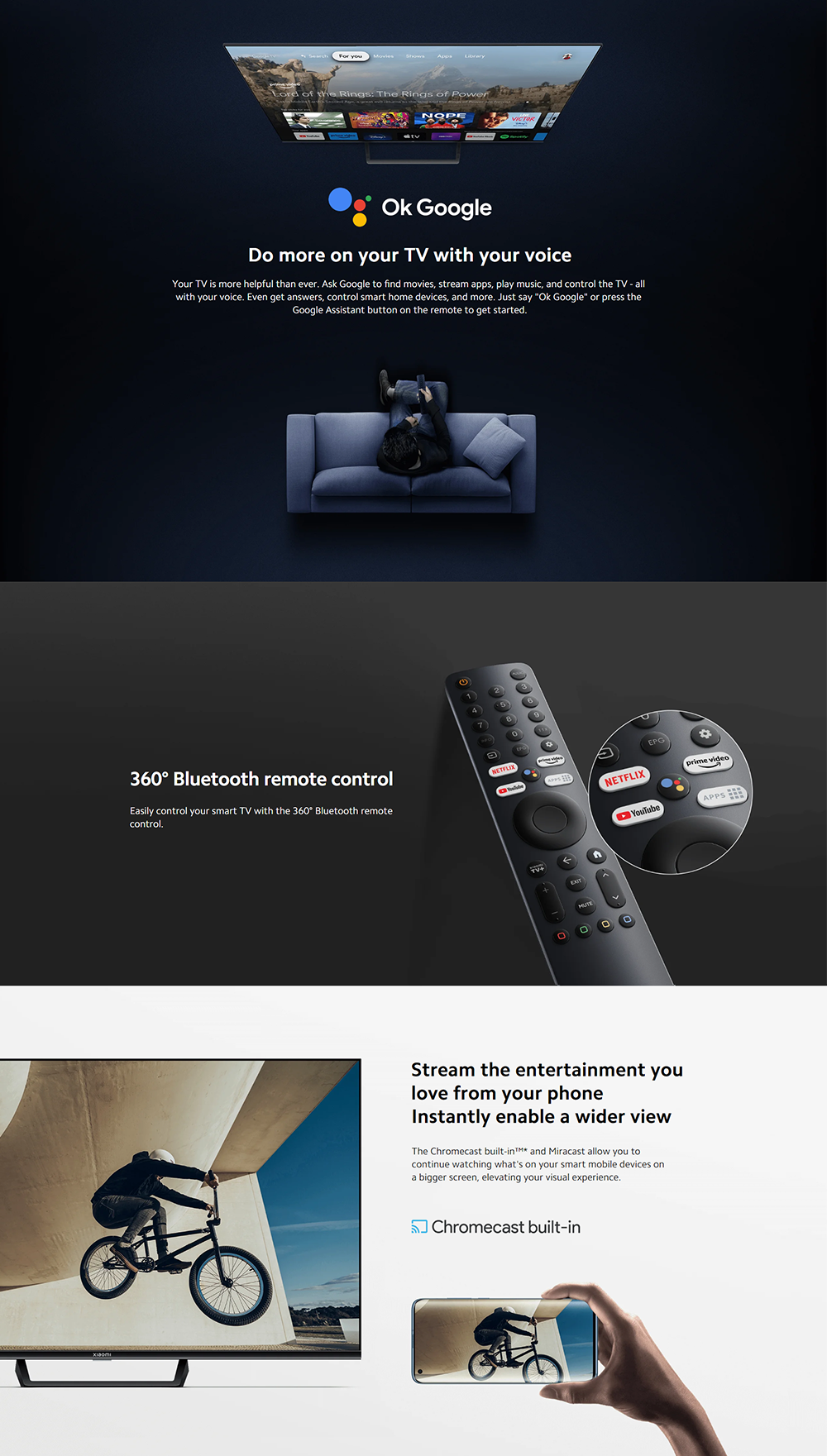 Xiaomi TV A Pro 43 inch 4K Ultra HD Dolby Audio Premium Metallic Frame Android Smart TV | Shopee ...