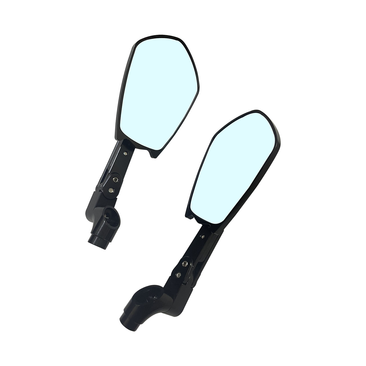 Motorcycle Universal Side Mirror Full CNC Adjustable Blue Lens | Shopee ...