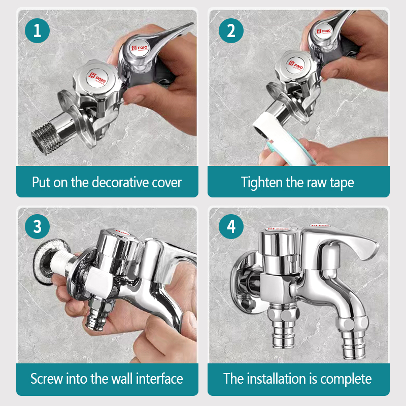 【FOJO】SUS304 Stainless Steel Two Way Faucet Function Tap Faucet ...