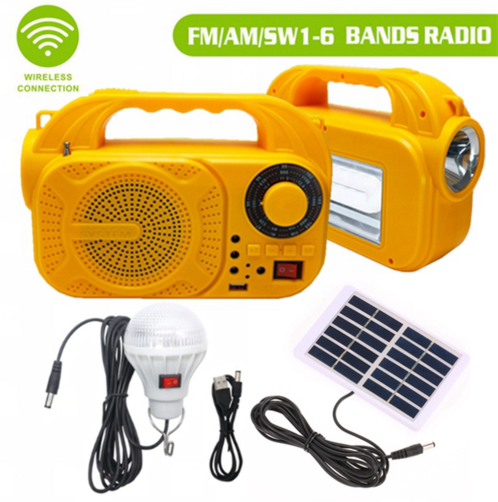 AM-8027 PLUS AM/FM Rechargeable Radio Power Bank Solar Bluetooth ...
