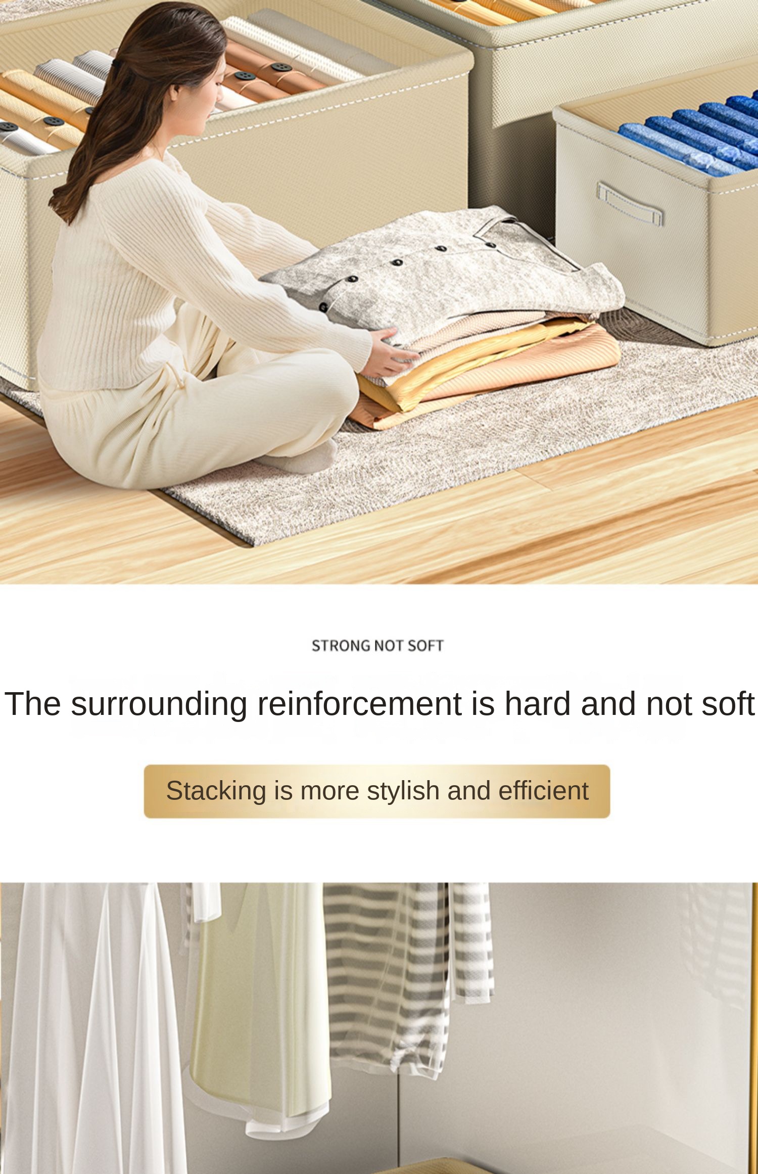 Household Storage Box for Clothes Foldable Clothes Organizer Wardrobe ...