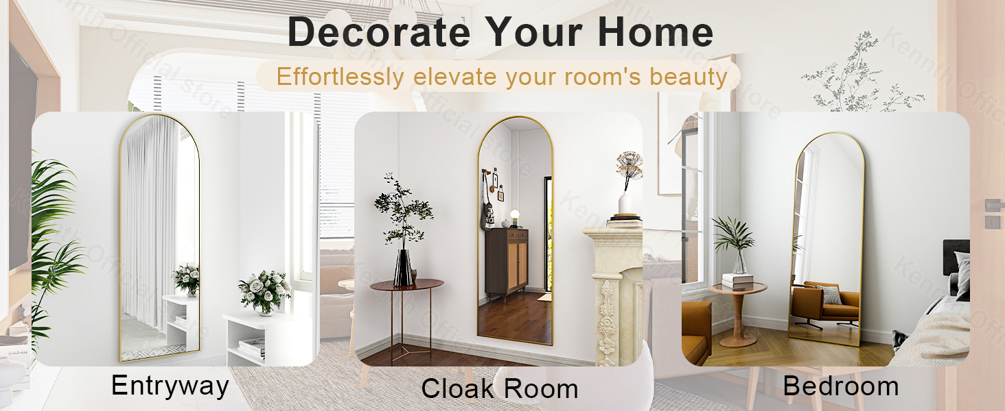 Full-length Mirror Whole Body Mirror HD 160*50cm,Fashionable Arched ...