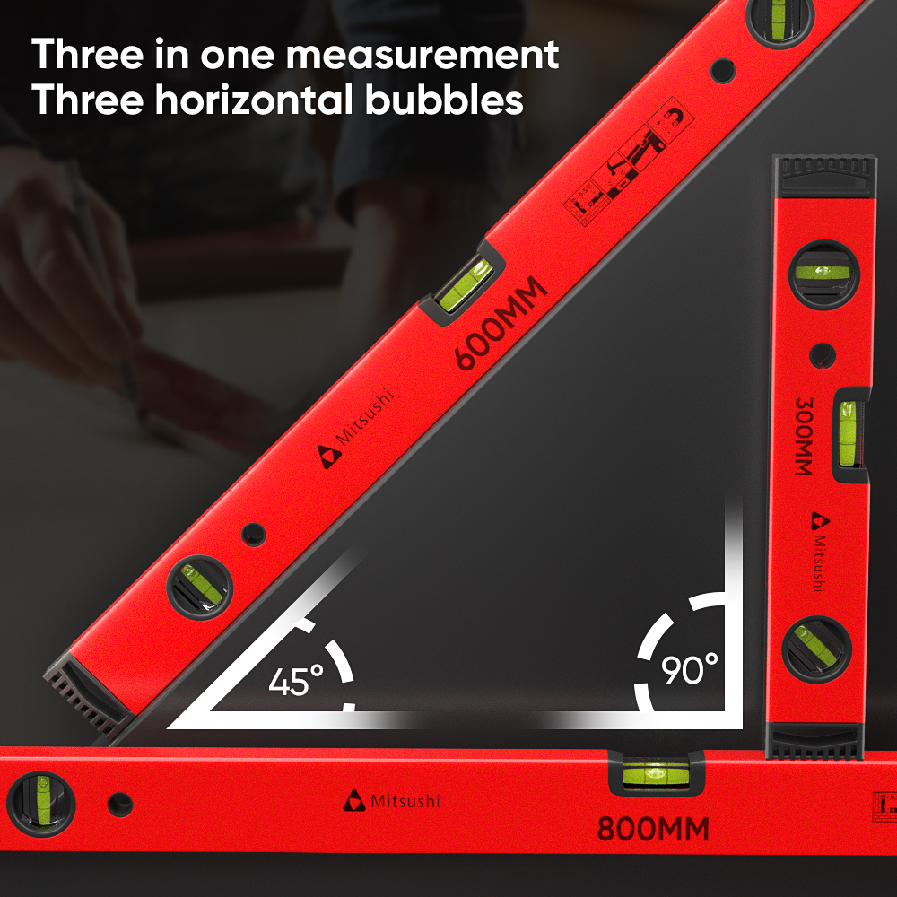 Mitsushi Torpedo Level 30/60/80CM Magnetic Base Horizontal Measuring ...